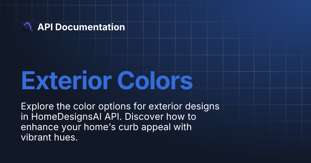 Exterior Colors | API Documentation